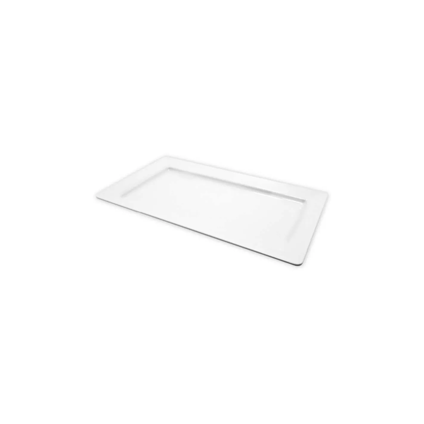 Platon Rectangular de Melamina de 56 x 32 x 5 Centimetros, Color Blanco ...
