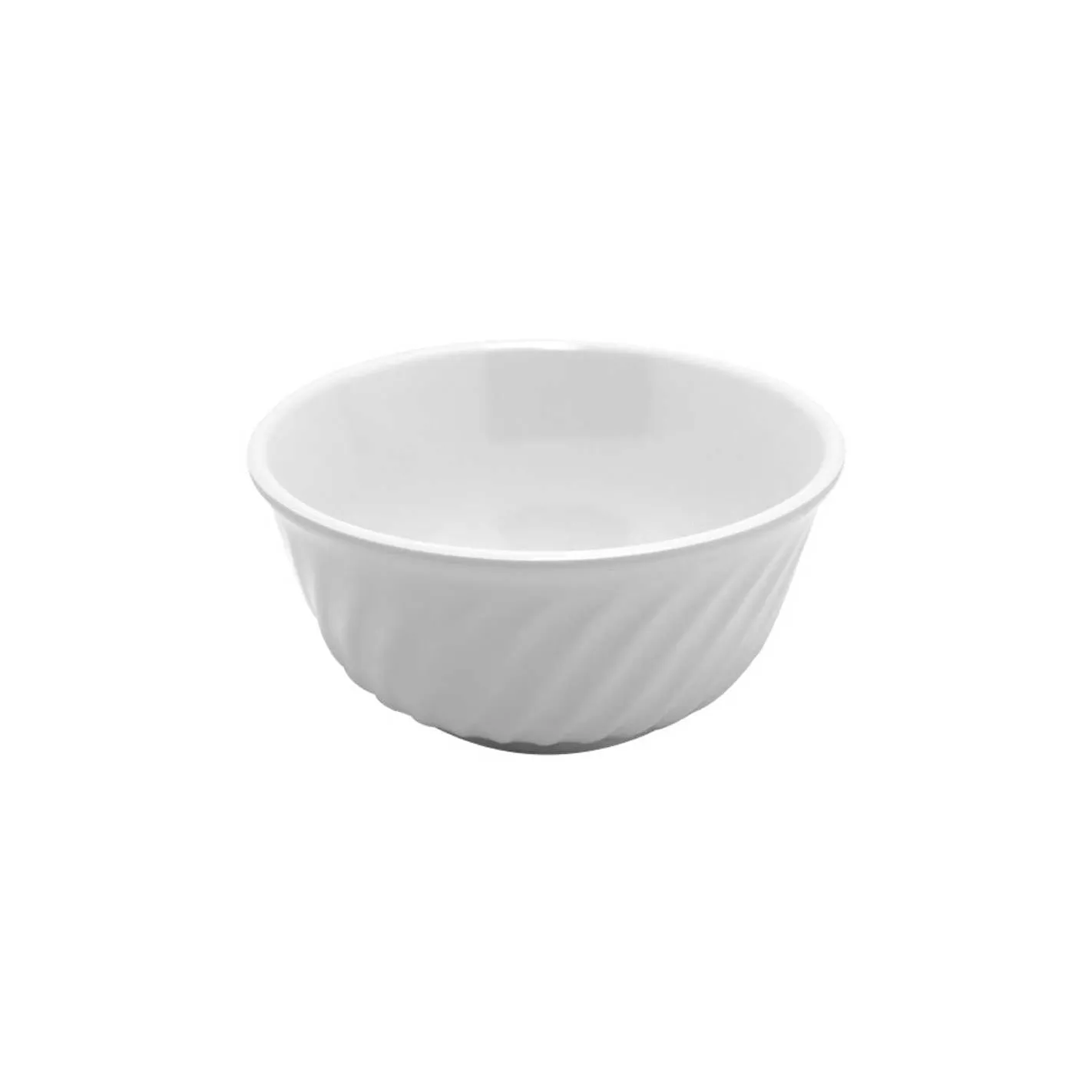 Bowl de Melamina Estriado 15 x 6 Centimetros, Color Blanco MASTER CHEF C088