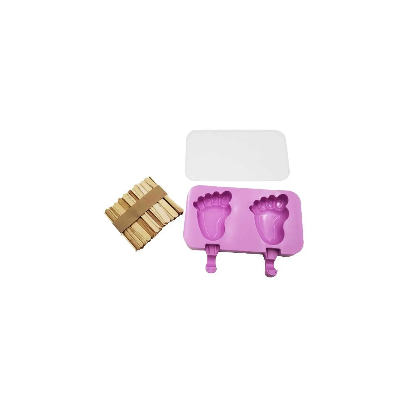 Molde de Silicon de 2 Cavidades, Diseno de Pies MASTER CHEF 9890458